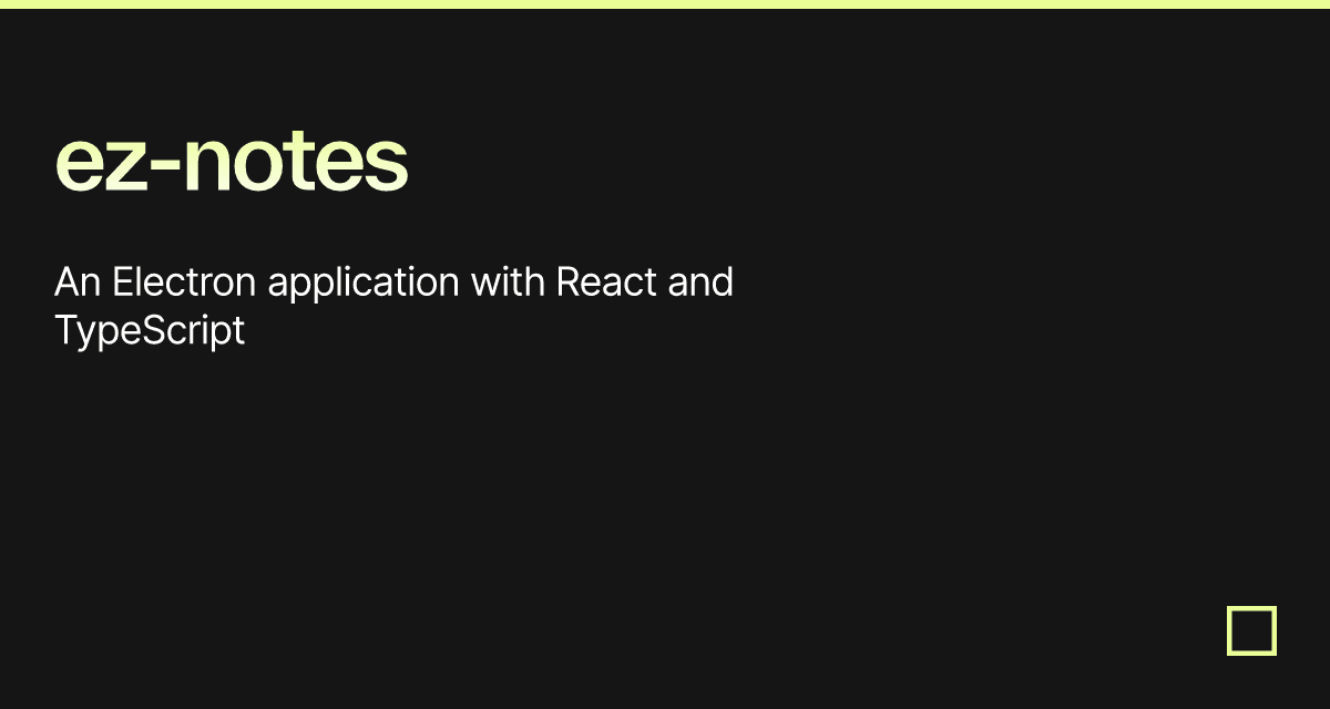 ez-notes - Codesandbox