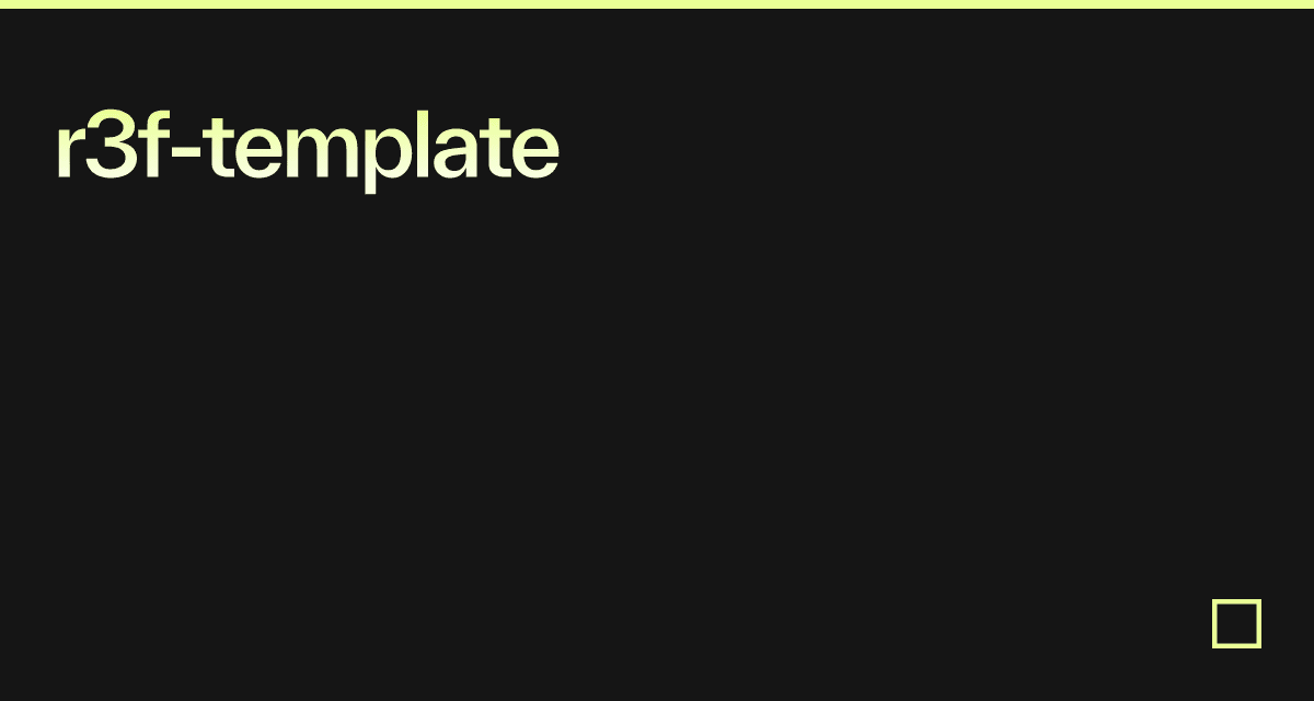 r3f-template - Codesandbox
