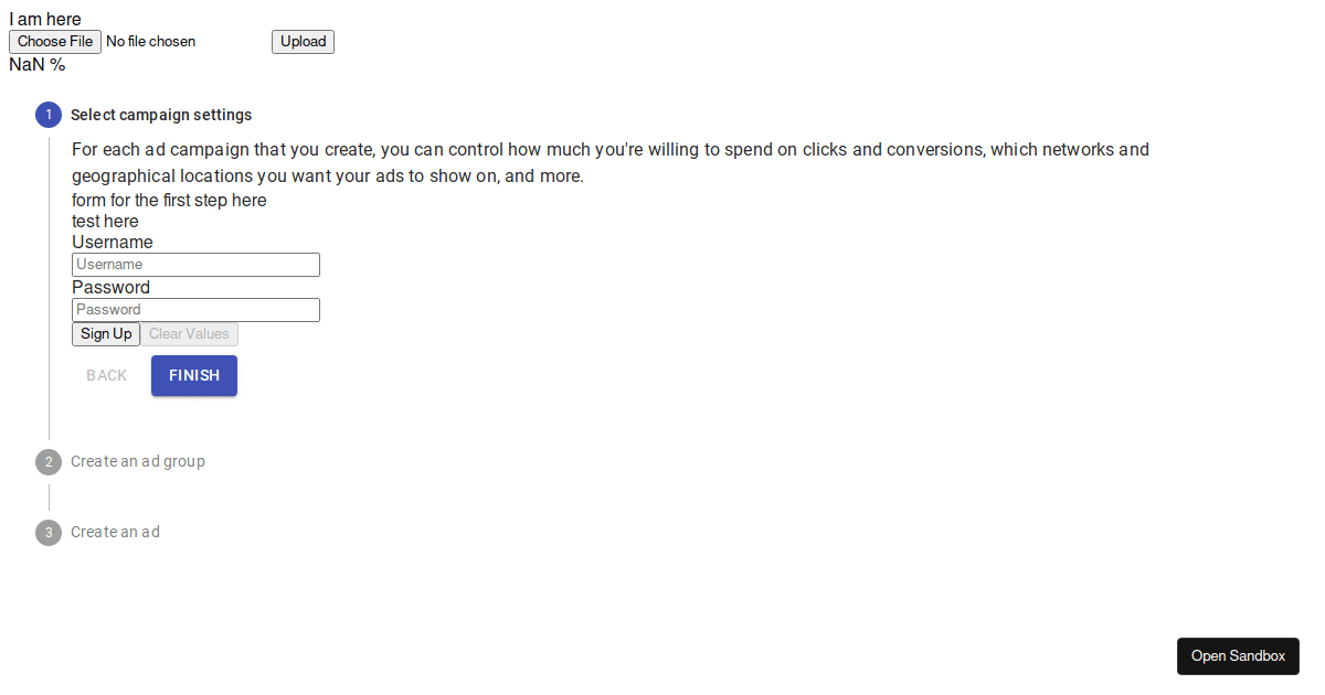 Vertical Stepper - Codesandbox