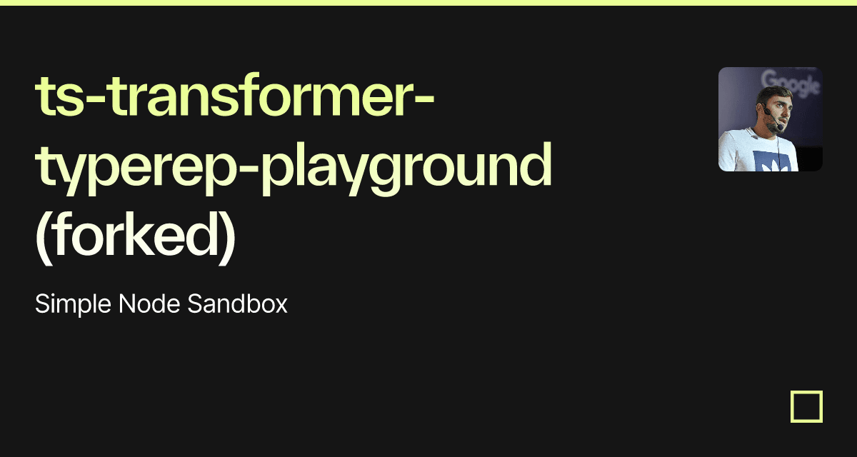 ts-transformer-typerep-playground (forked) - Codesandbox