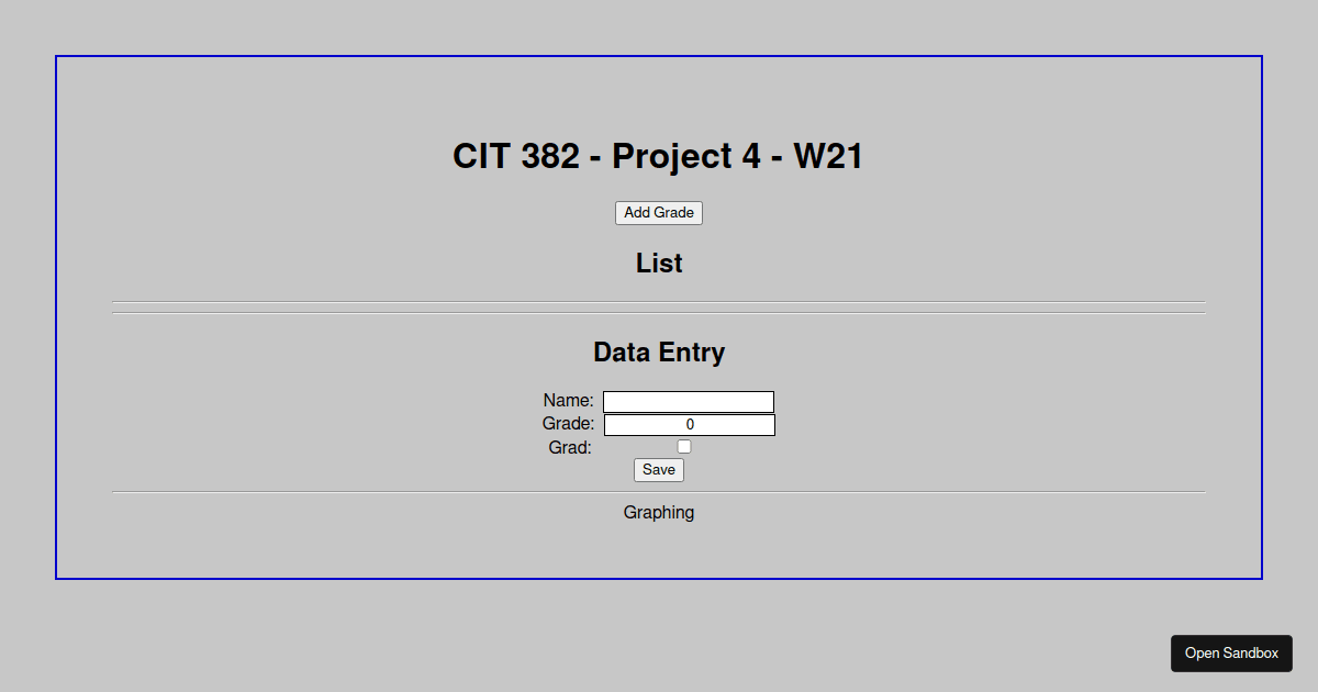 Project 4 (forked) - Codesandbox