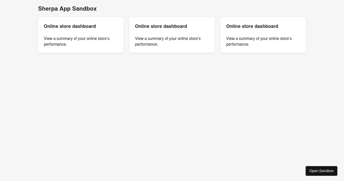 Shopify Polaris React Sandbox Sherpa Forked Codesandbox