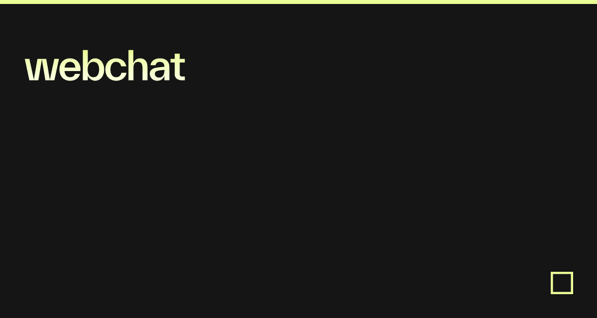webchat - Codesandbox