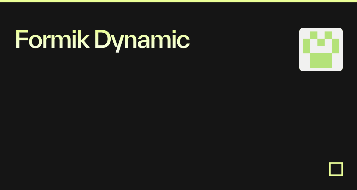 Formik Dynamic - Codesandbox Formik Dynamic - Codesandbox