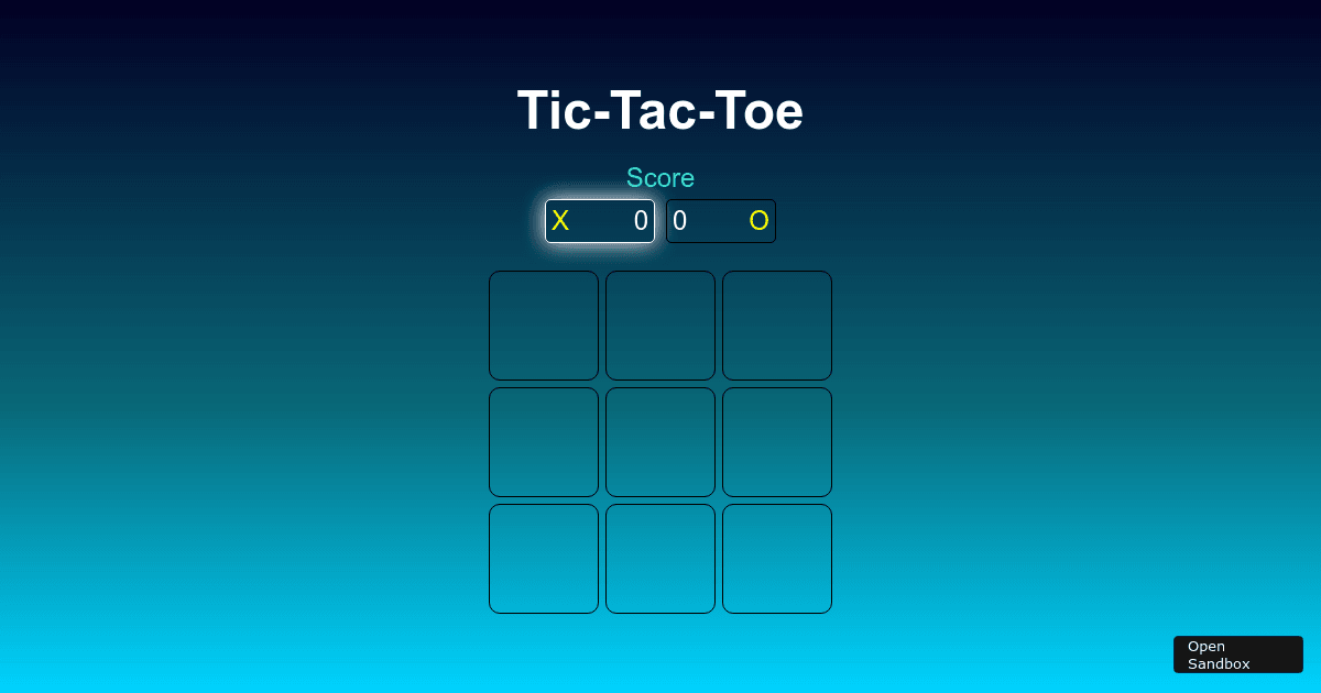 tic-tac-toe - Codesandbox