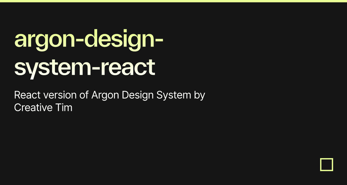 argon-design-system-react - Codesandbox