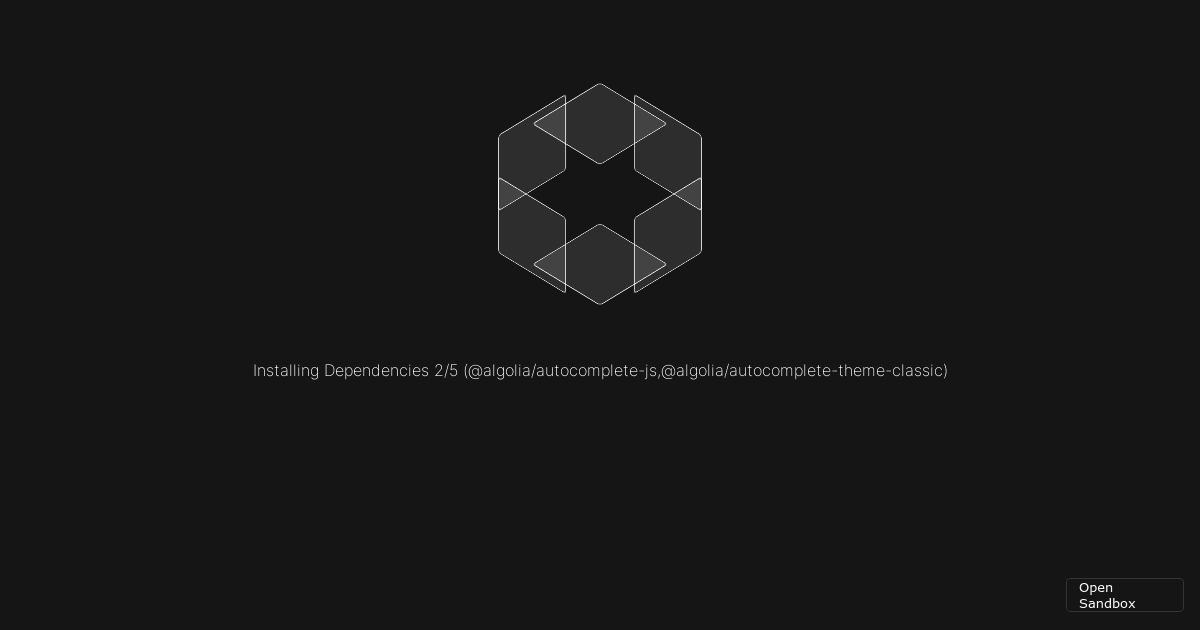 @algolia/autocomplete-example-starter - Codesandbox