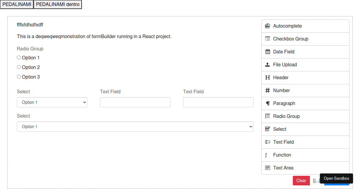 form builder test edit - render - Codesandbox