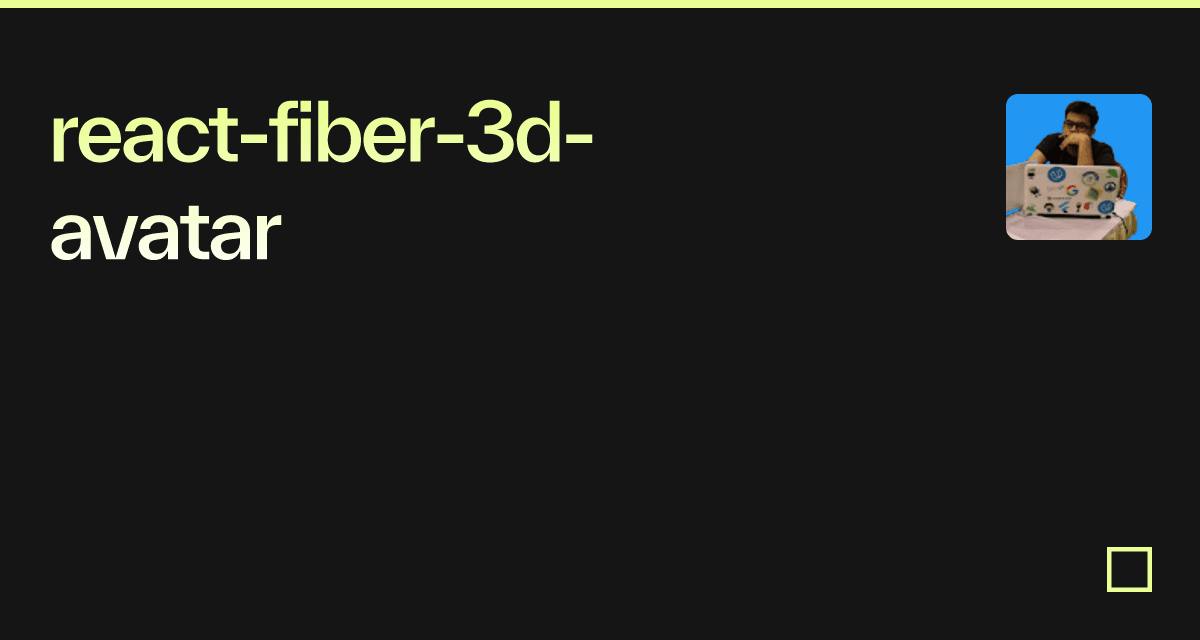 react-fiber-3d-avatar - Codesandbox