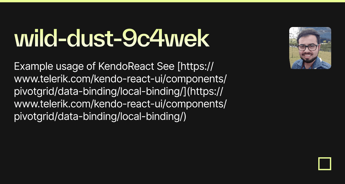 wild-dust-9c4wek - Codesandbox