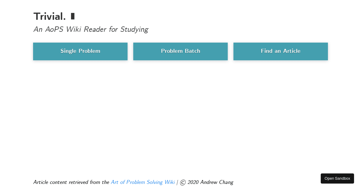 trivial - Codesandbox
