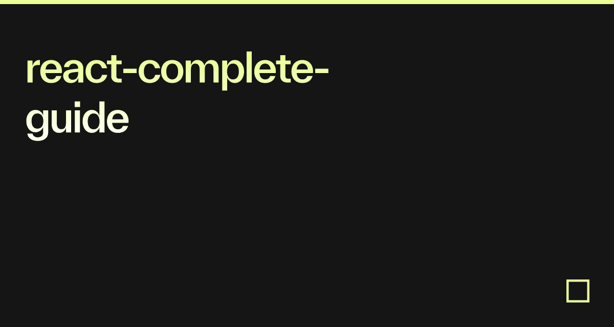 react-complete-guide - Codesandbox