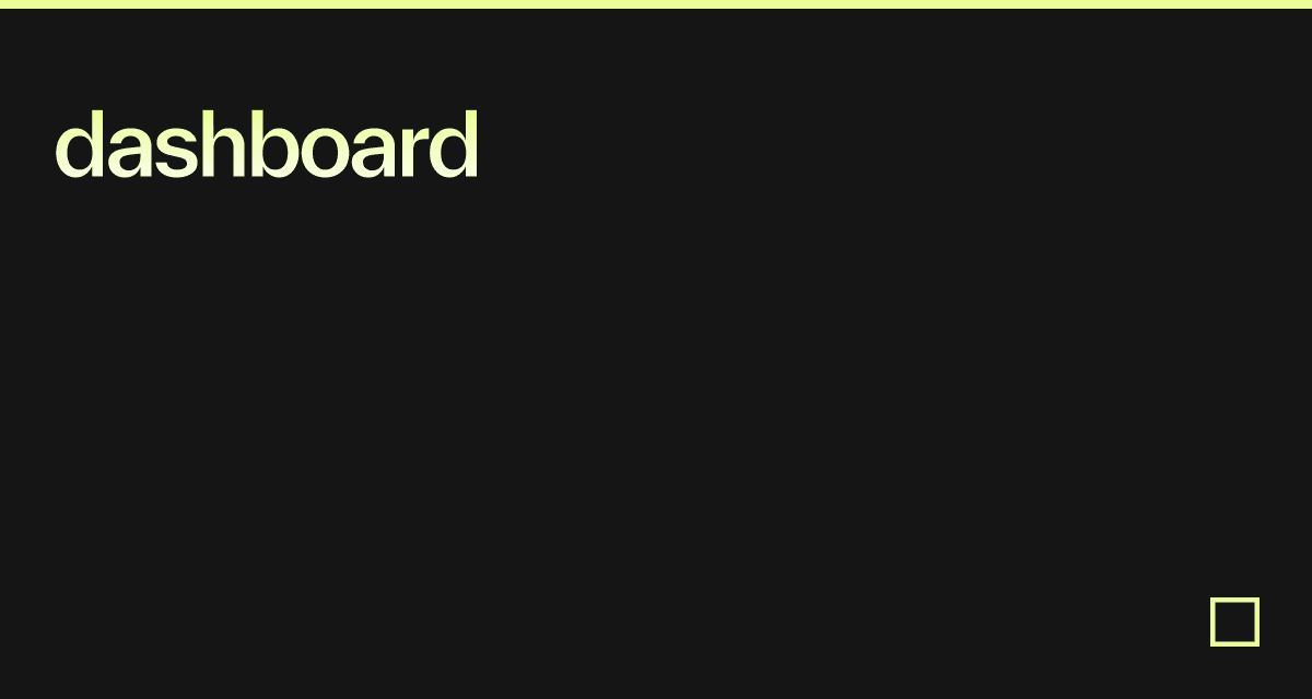 dashboard - Codesandbox