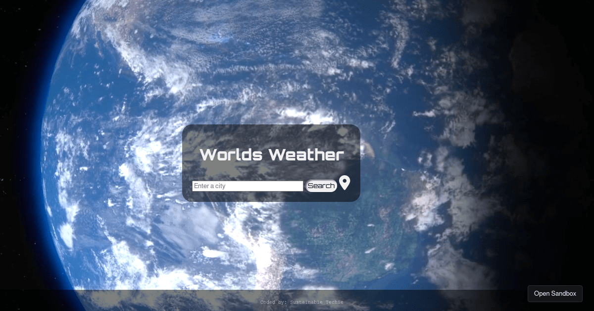 Worlds Weather - Codesandbox