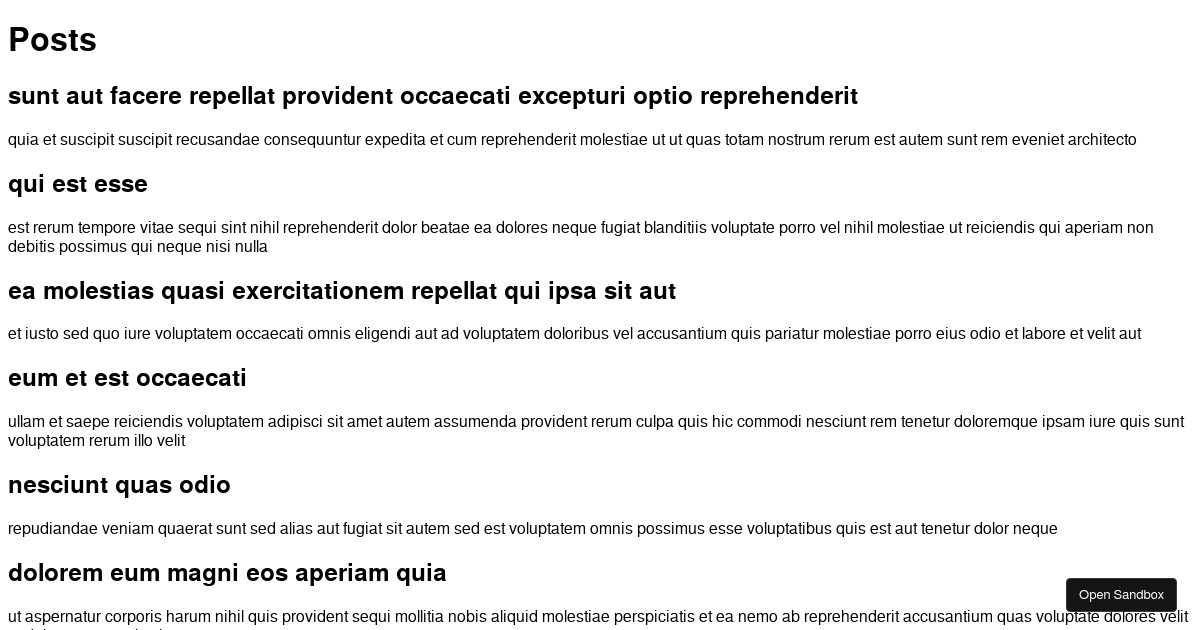 React Query Codesandbox 