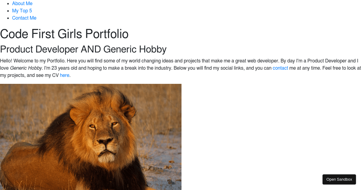 Bootstrap Demo Run - Codesandbox