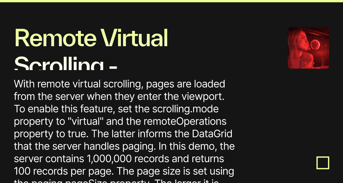 Remote Virtual Scrolling Devextreme Data Grid Forked Codesandbox