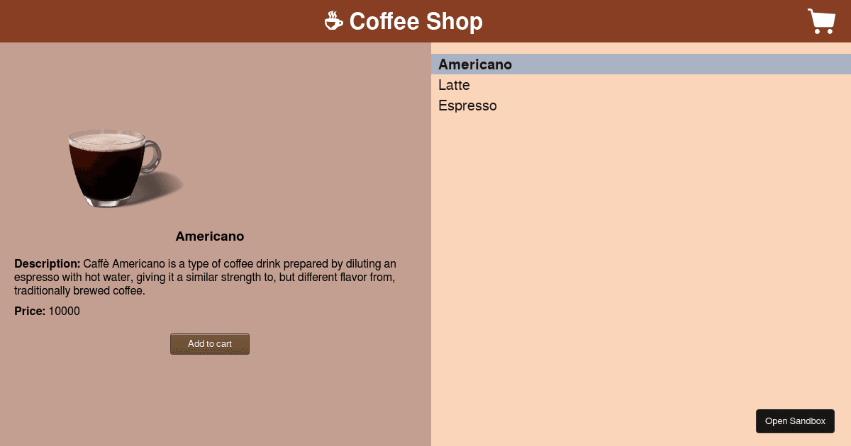coffee-shop-react-js (forked) - Codesandbox