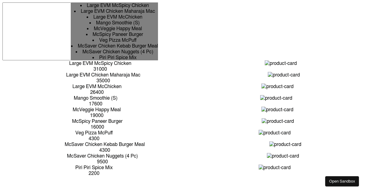 react-menu-search - Codesandbox