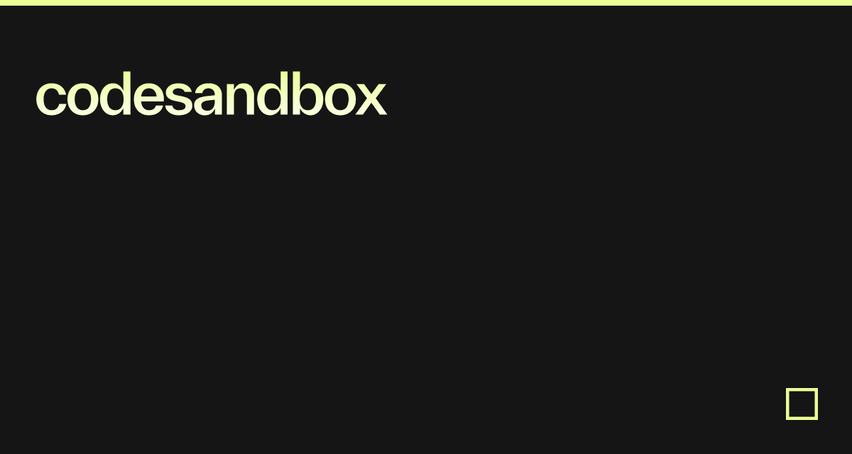 codesandbox - Codesandbox