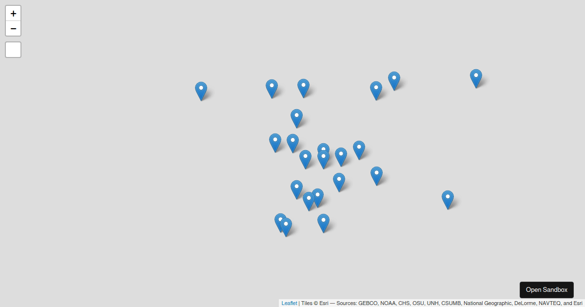 leaflet-search-multiple-markers (forked) - Codesandbox