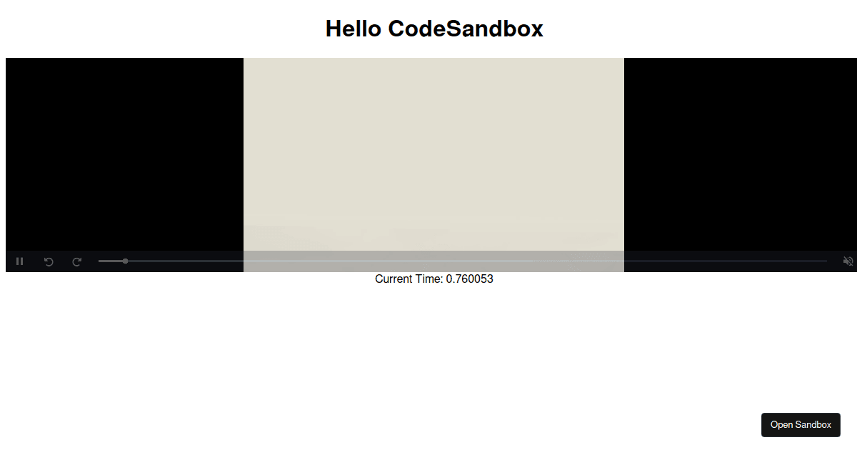 react-videojs-currenttime (forked) - Codesandbox