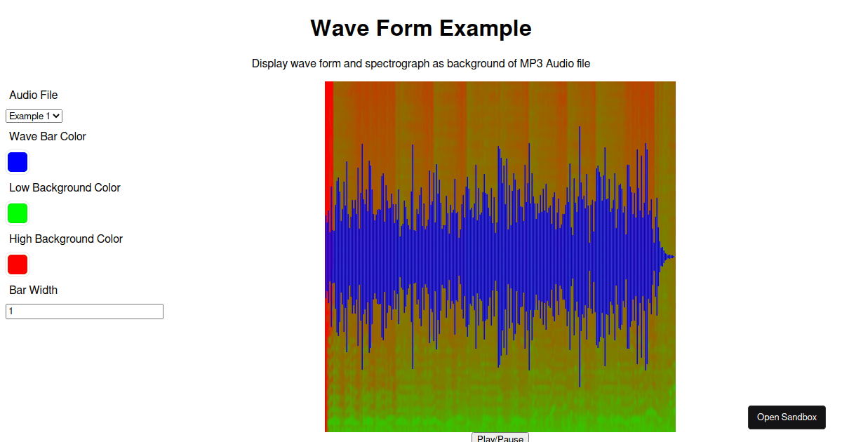 Waveform Example - Codesandbox
