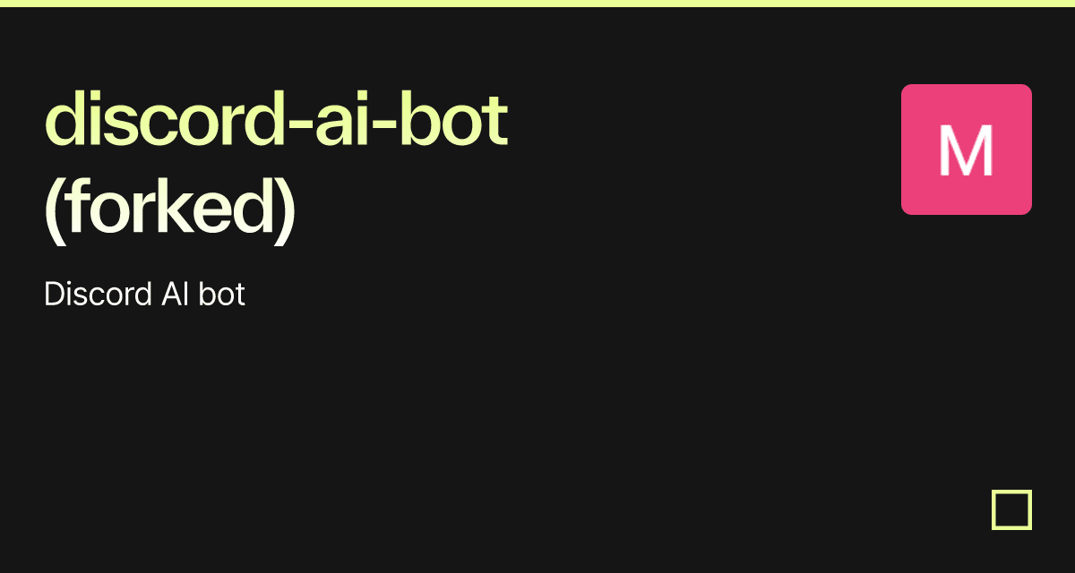 discord-ai-bot (forked) - Codesandbox