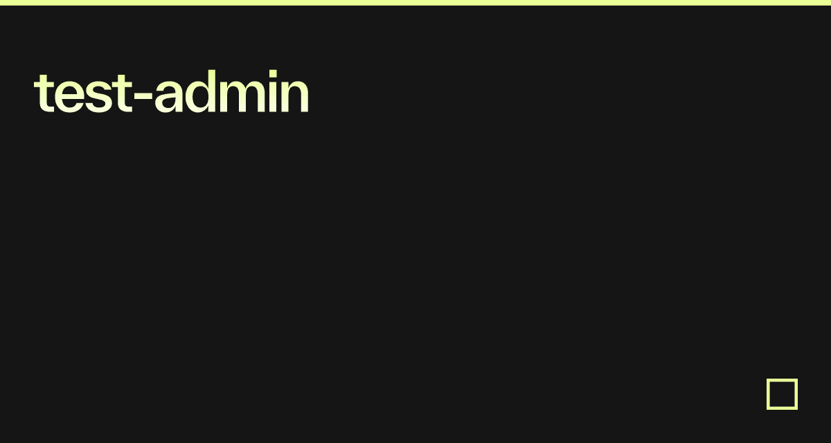 test-admin - Codesandbox