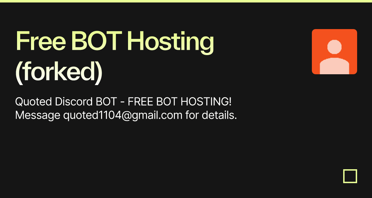 Free BOT Hosting (forked) - Codesandbox