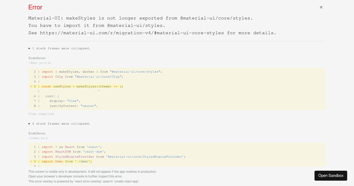 Chips Material Demo (forked) - Codesandbox