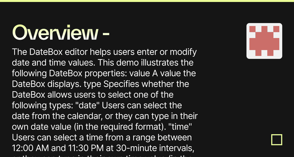 Overview - DevExtreme Date Box (forked) - Codesandbox