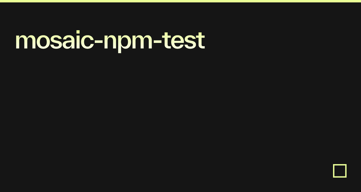 mosaic-npm-test - Codesandbox