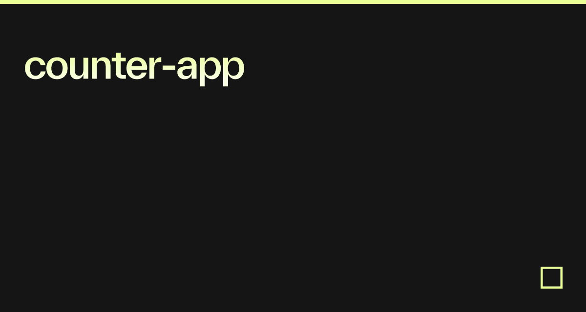 counter-app - Codesandbox