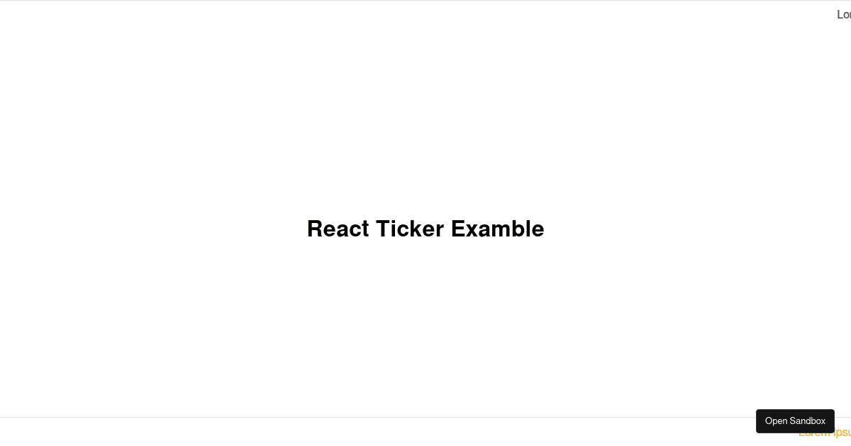 react-ticker-sample - Codesandbox