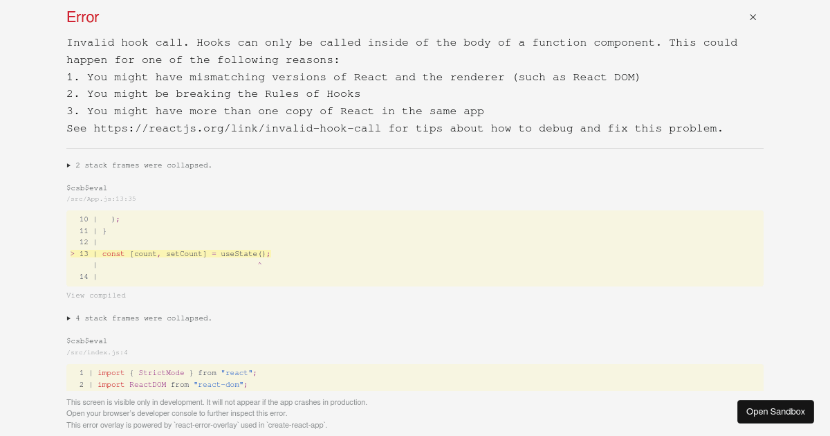 react - Codesandbox
