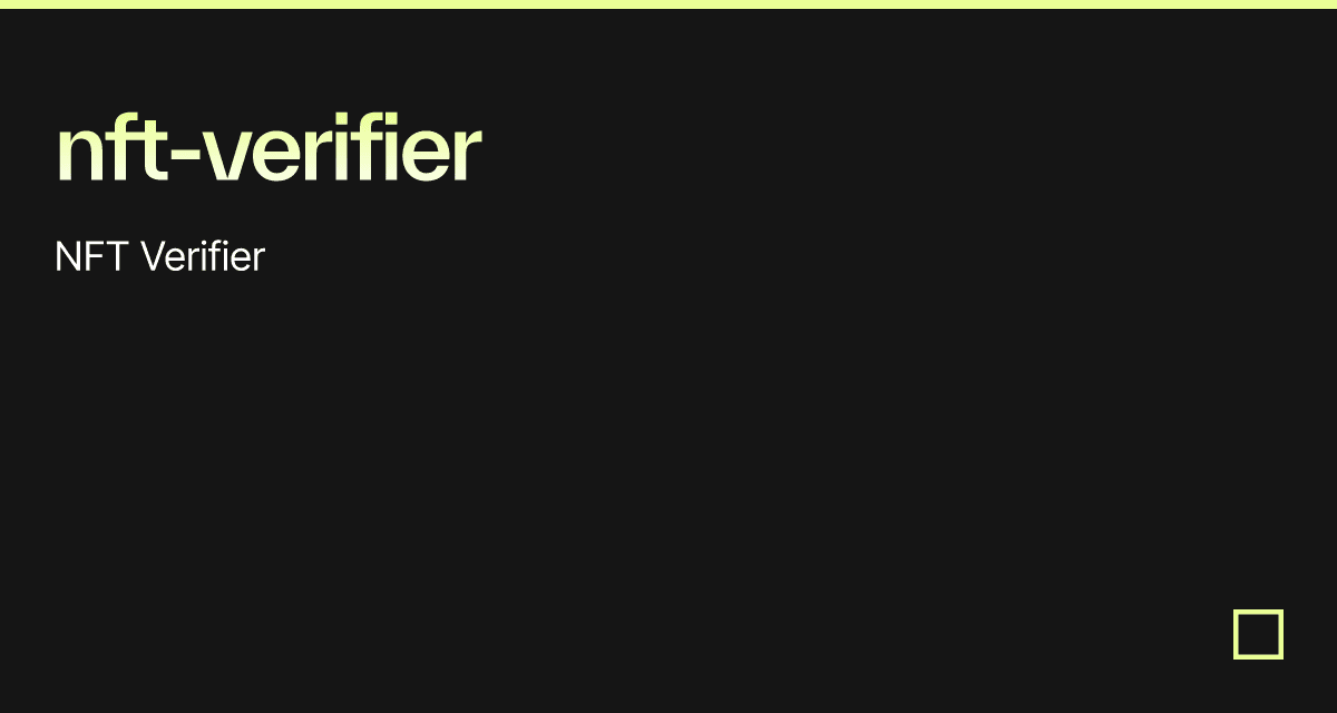 nft-verifier - Codesandbox
