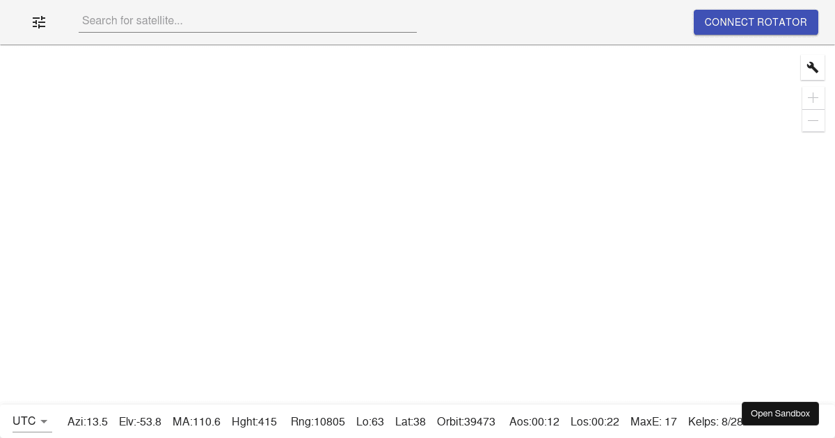 Satellite Tracker App - Codesandbox