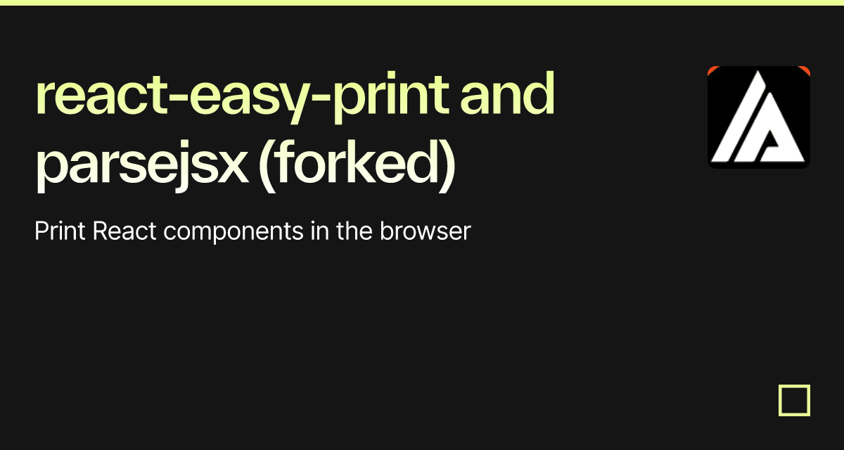 react-easy-print and parsejsx (forked) - Codesandbox