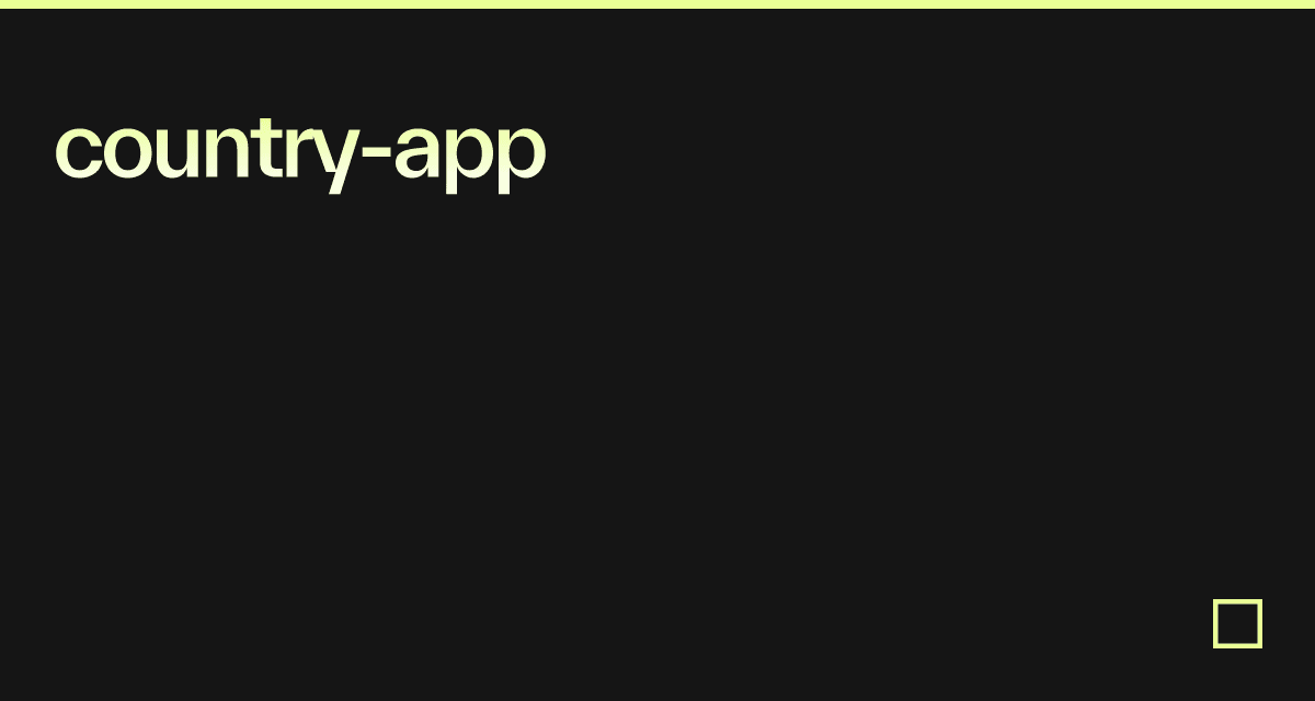 country-app - Codesandbox