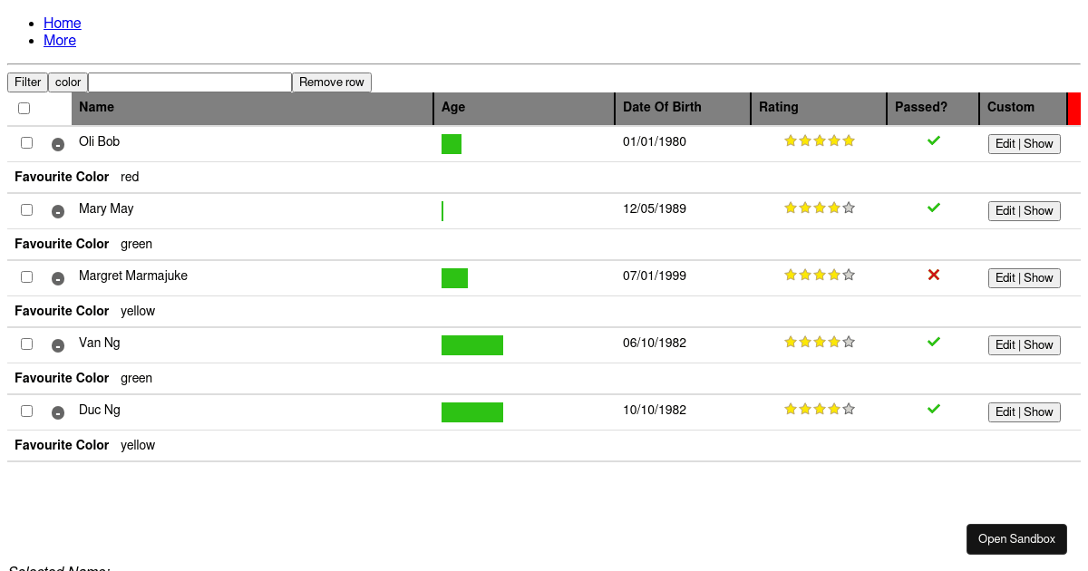 react-tabulator-examples (forked) - Codesandbox