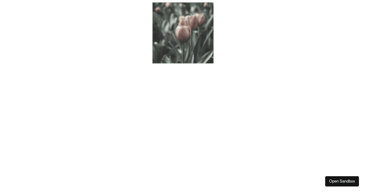 React Image Filters Example Codesandbox