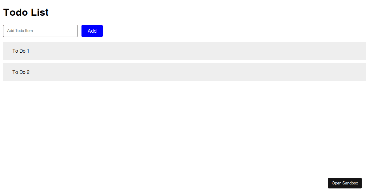 React Test Codesandbox