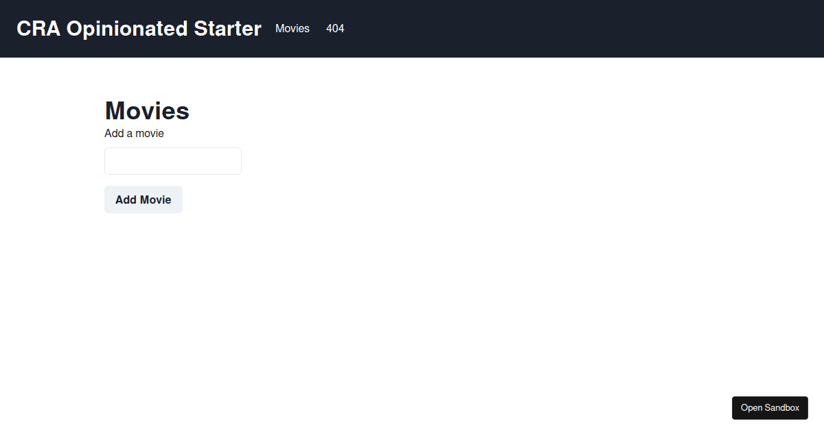 cra-starter - Codesandbox