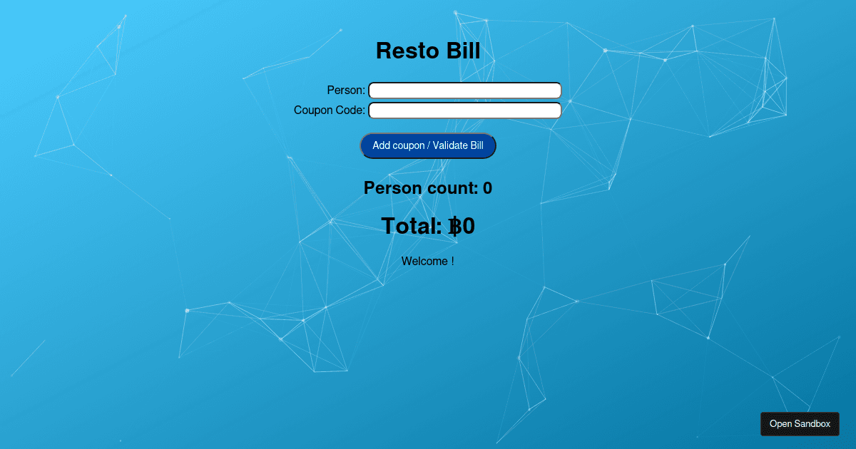 restaurant-bill-calculator - Codesandbox