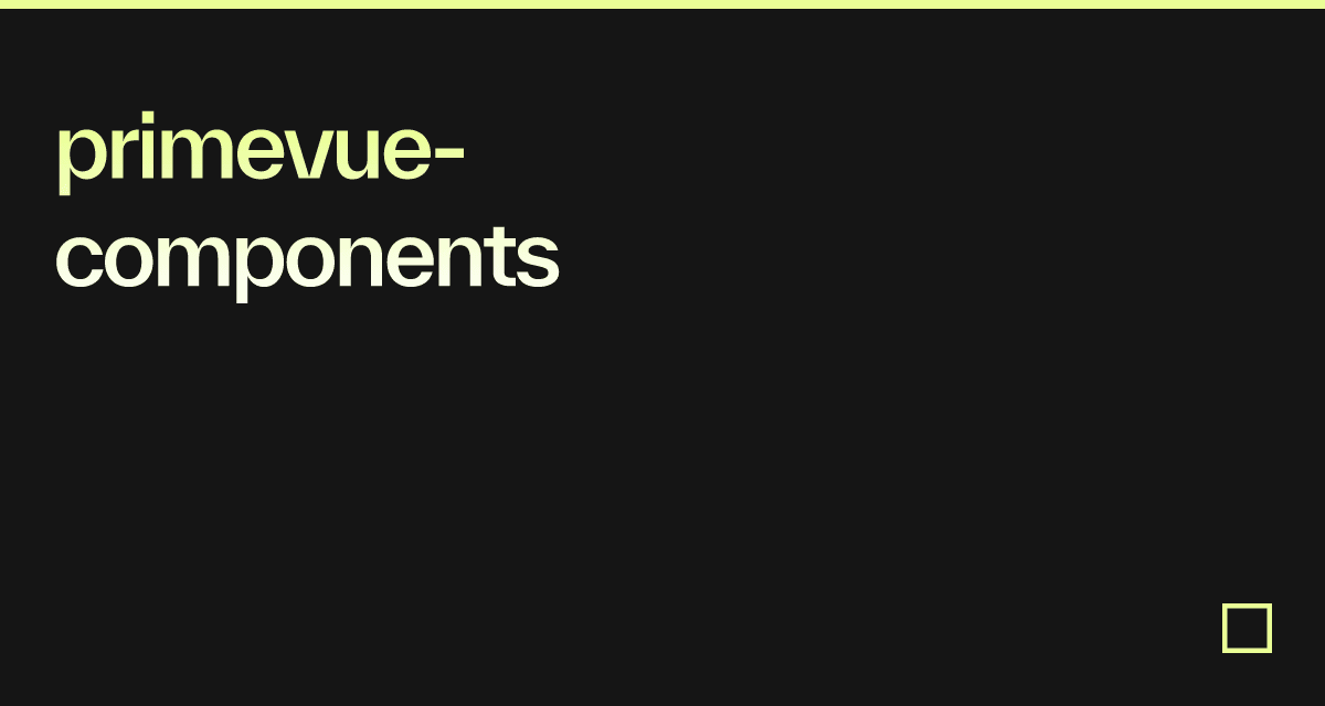 Primevue Components Codesandbox