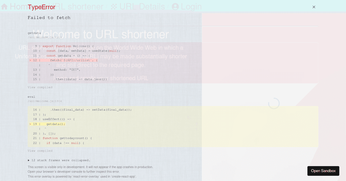 url-shortener - Codesandbox