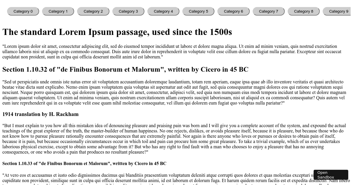 Responsive Horizontal Scroll - Codesandbox