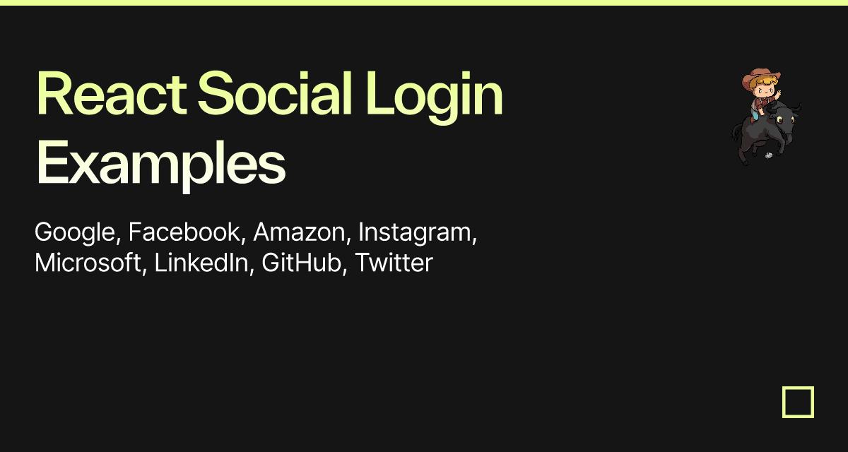 React Social Login Examples Codesandbox
