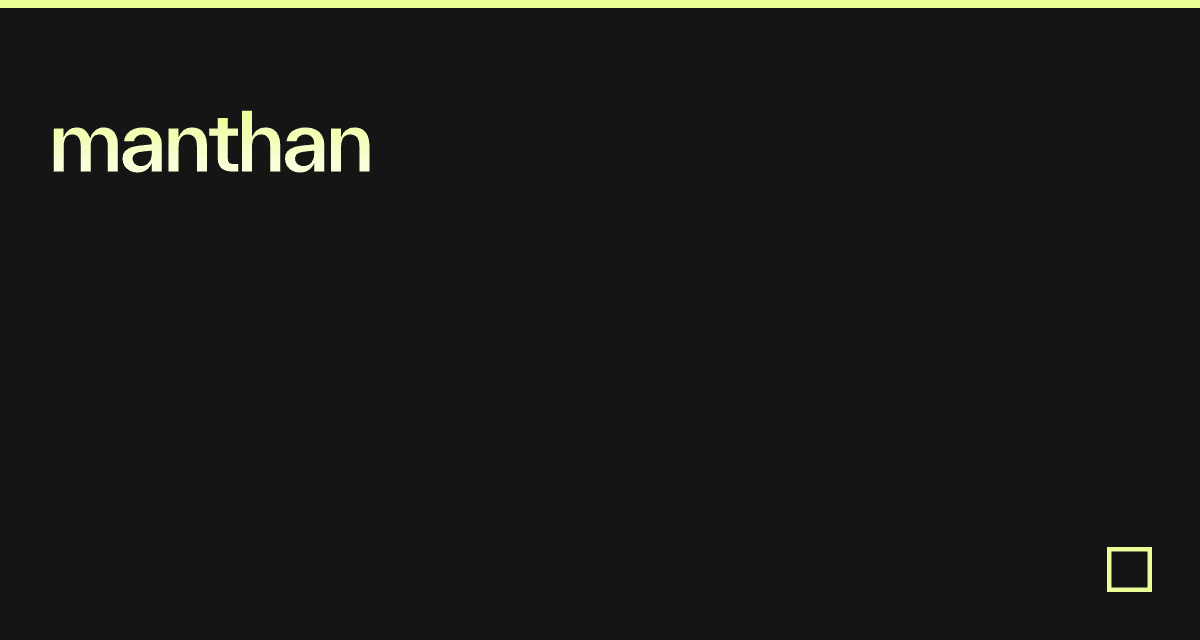 manthan - Codesandbox